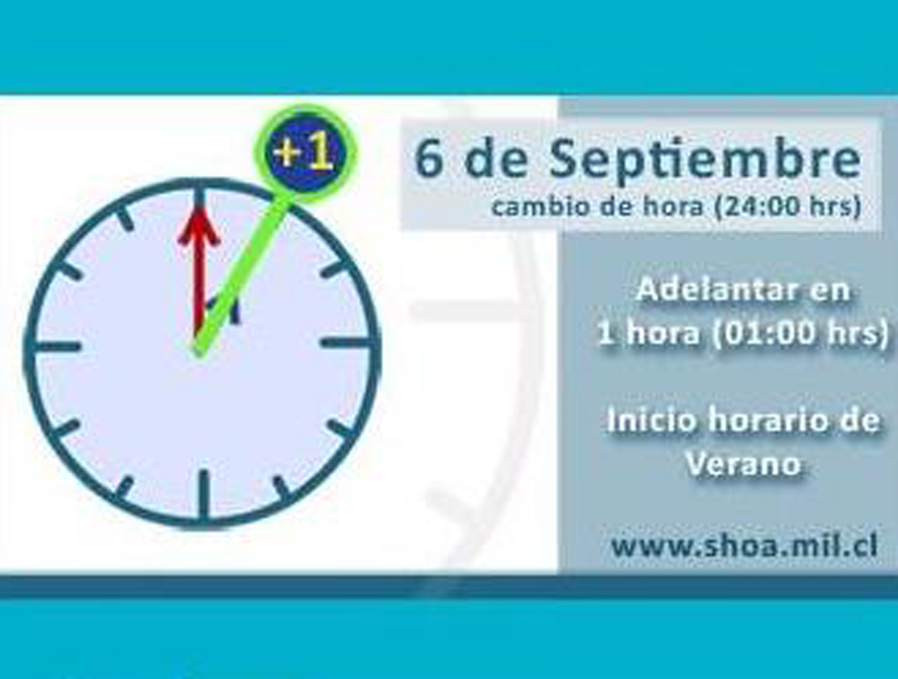 El sábado 6 de septiembre comienza el horario de verano