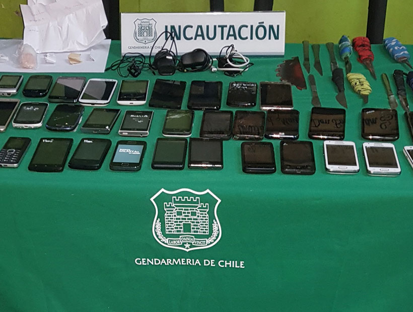 Celulares, droga y armas blancas incautaron en allanamiento en la cárcel de San Felipe