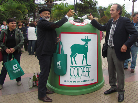 Municipio de La Ligua y Codeff iniciaron campaña de reciclaje de vidrio