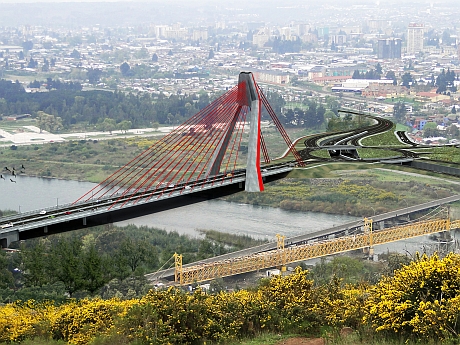 Esta mañana comenzaron las obras del tercer puente que unirá Temuco con ...