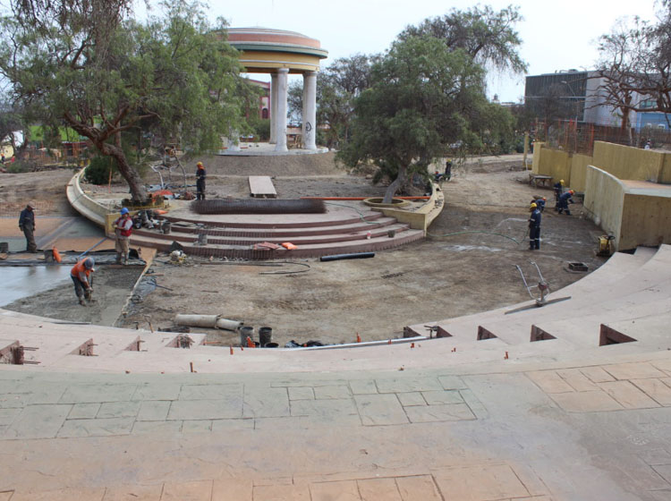 Más de un 50% de avance presentan las obras de la plaza Carlos Condell ...