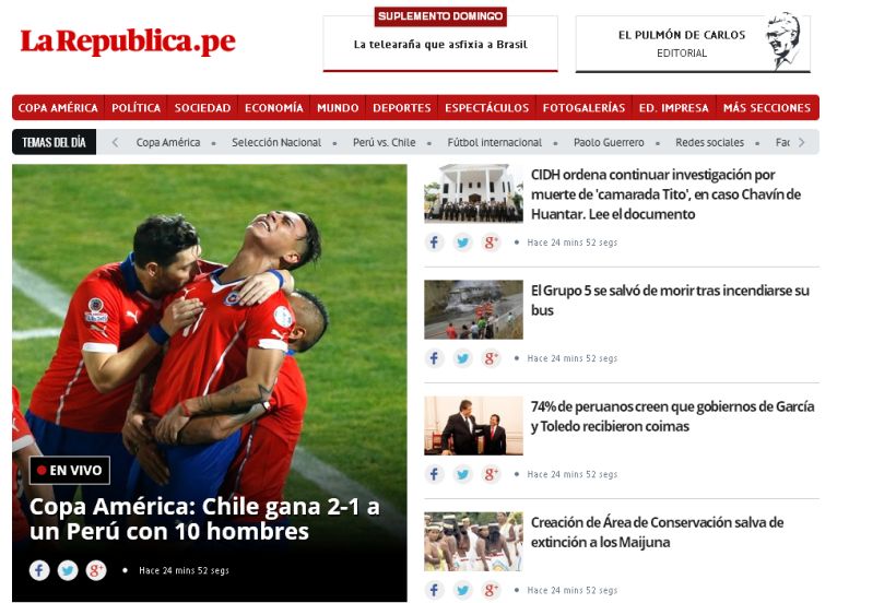 La Prensa Peruana Destacó Que Su Equipo Jugó Con 10 Hombres En La