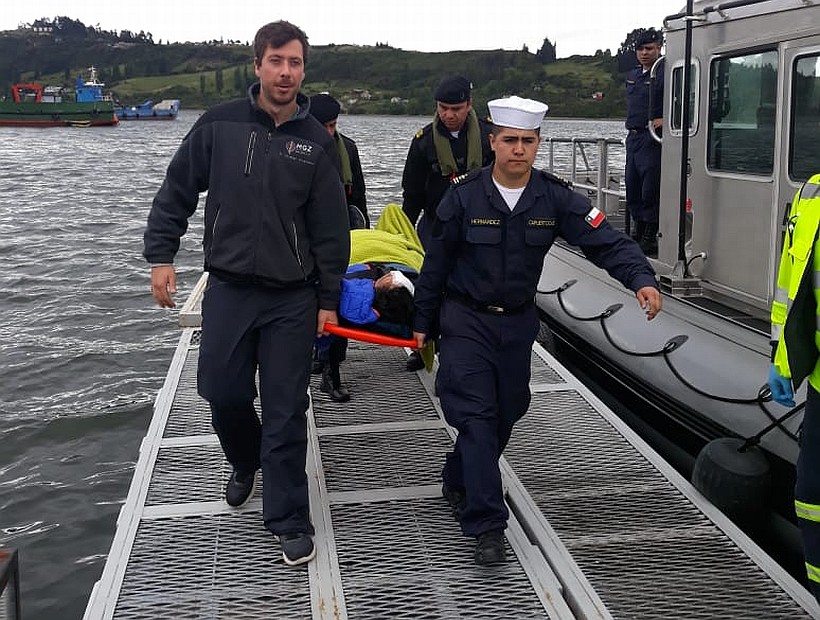 Armada evacúa a joven con grave lesión ocular desde isla Chulín