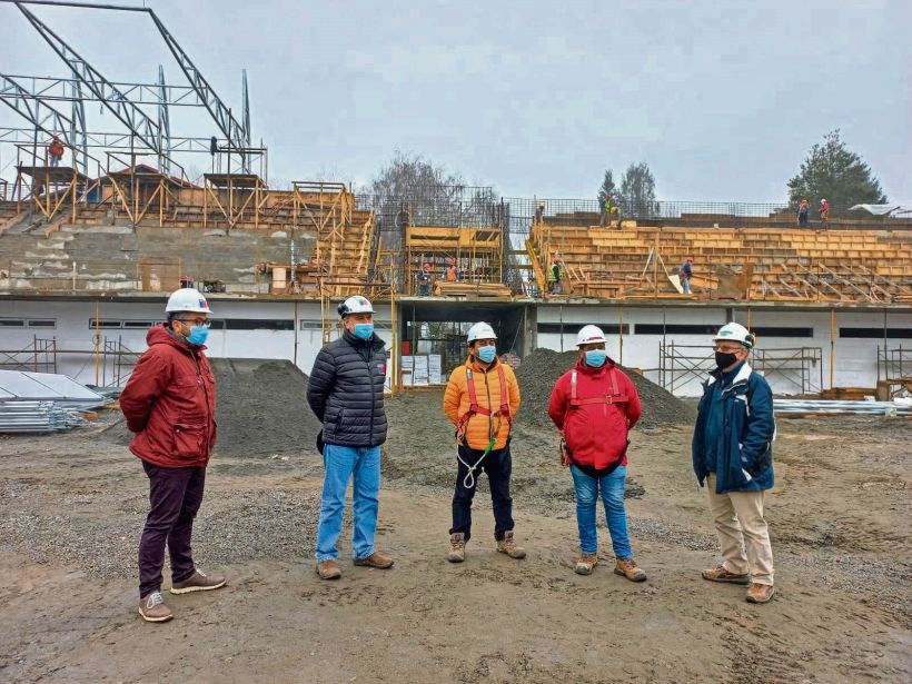 Avanza construcción de nuevo Estadio Los Aromos de Máfil