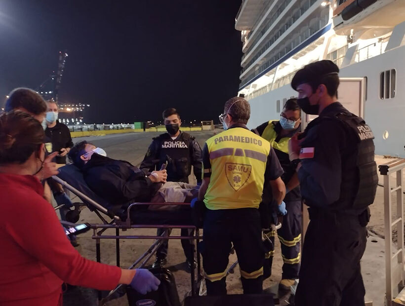 Tripulante de crucero fue trasladado a hospital por síntomas de preinfarto