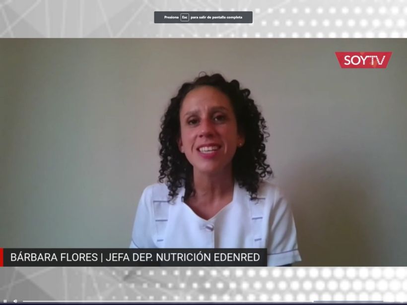 Bárbara Flores: "el llamado es a mantener una alimentación equilbrada ...