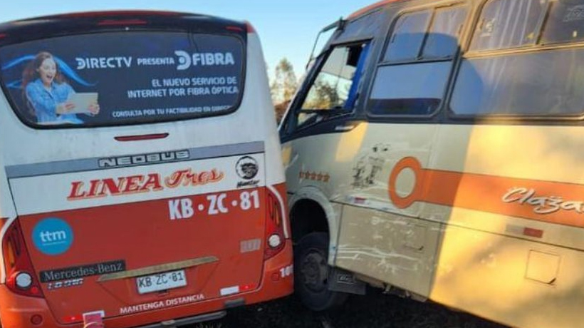 Colisión entre microbús urbano y taxibus dejó 15 lesionados en ruta que ...