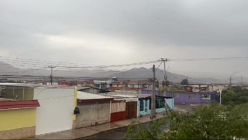 Precipitaciones en distintos sectores de Calama